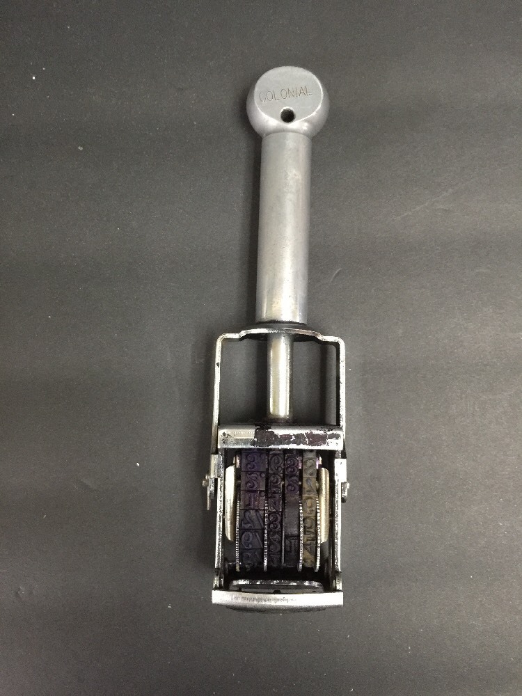 Vintage Colonial Metal Numbering Machine Stamp, Price Marker, Store ...