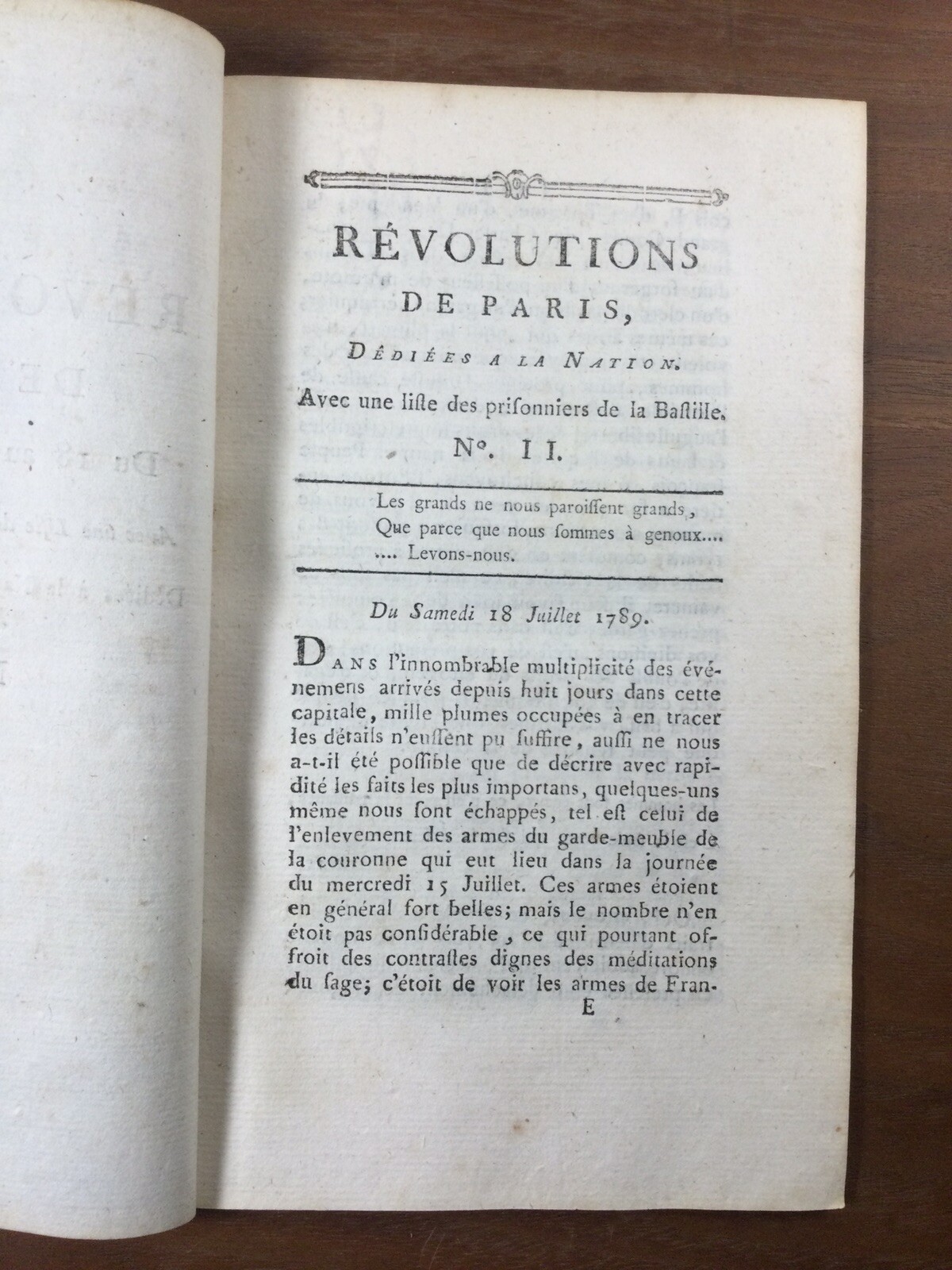 Plug de La Bastille 1789 Demolition Bastille Rare Journal Revolution ...