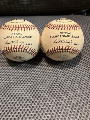 Two Wilson Official Florida State League New A1010 Baseballs BLEMS ...