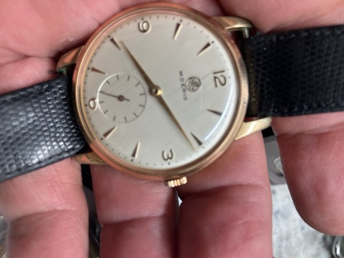 Vintage Oversized Morris Watch Working with Omega clasp Sleek Classic ...