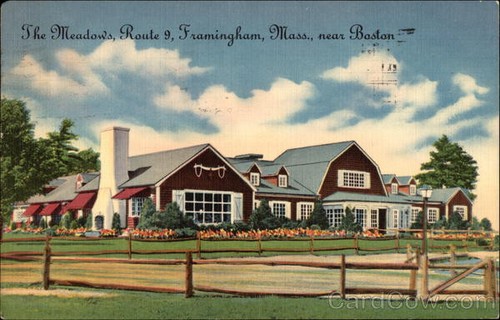 Framingham,MA The Meadows,Route 9,Near Boston 1949 Middlesex County ...