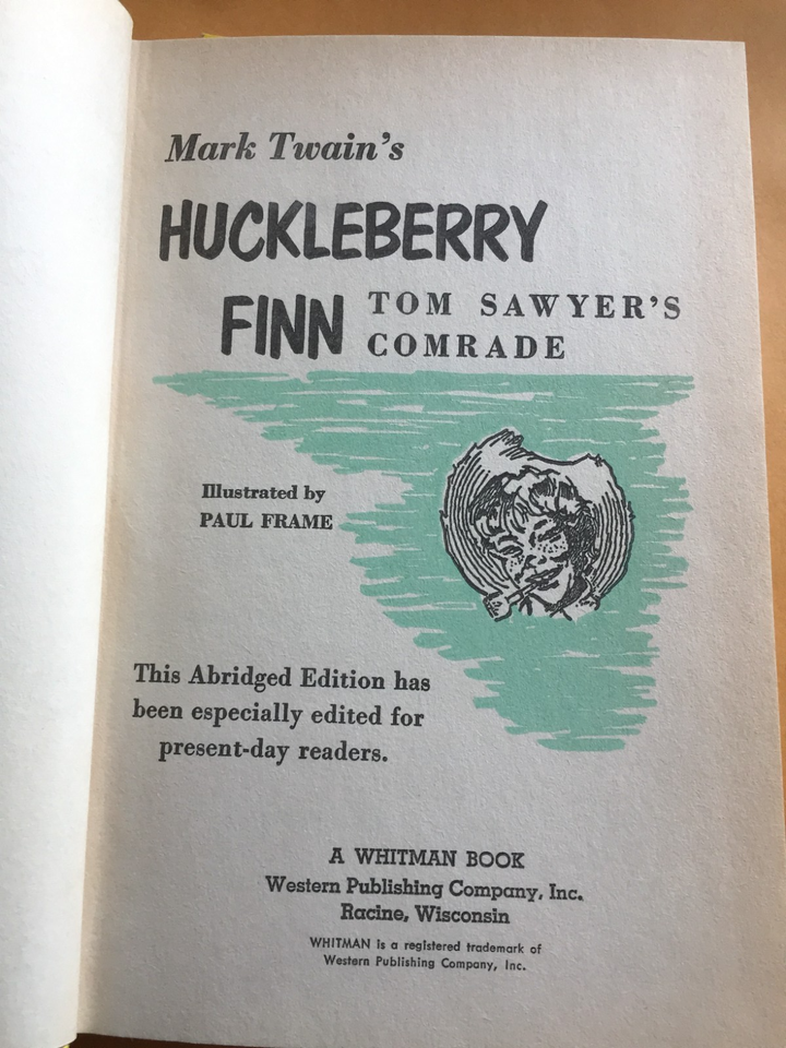 Huckleberry Finn, by Mark Twain, vintage hardcover book | eBay