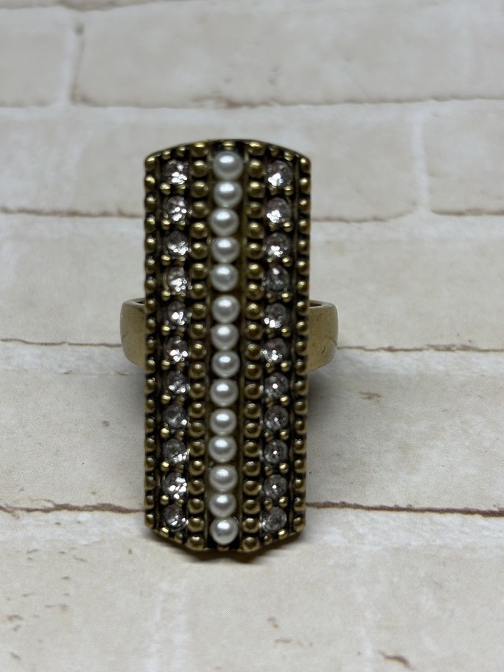 SILPADA K&R Pearls “Night Out” Brass Crystal Pearl (Size 7.5) (R23) | eBay