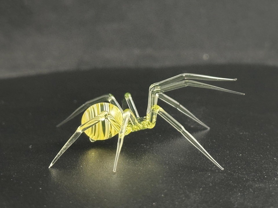 Uranium Vaseline Glass White Spiral Spider Made In The USA 🇺🇸 🇺🇸 🇺🇸 | eBay