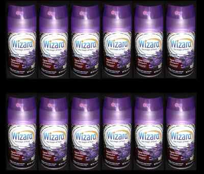 12 Wizard Automatic Spray Refills Sweet Vanilla Lavender 5 oz FIT GLADE ...