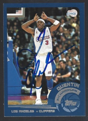 2002-03 Topps basketball #59 Quentin Richardson IP autograph signed ...