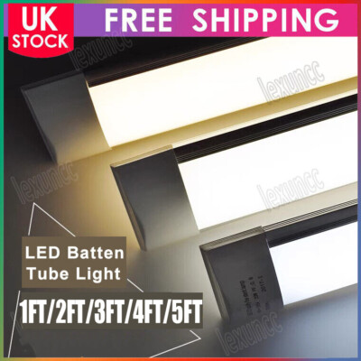 5FT LED Strip Lights Batten Tube Light Office Shop Garage Ceiling Lamp ...