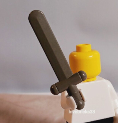 New LEGO Sword Rounded Shortsword Old Dark Gray Kingdoms Knight Weapon ...