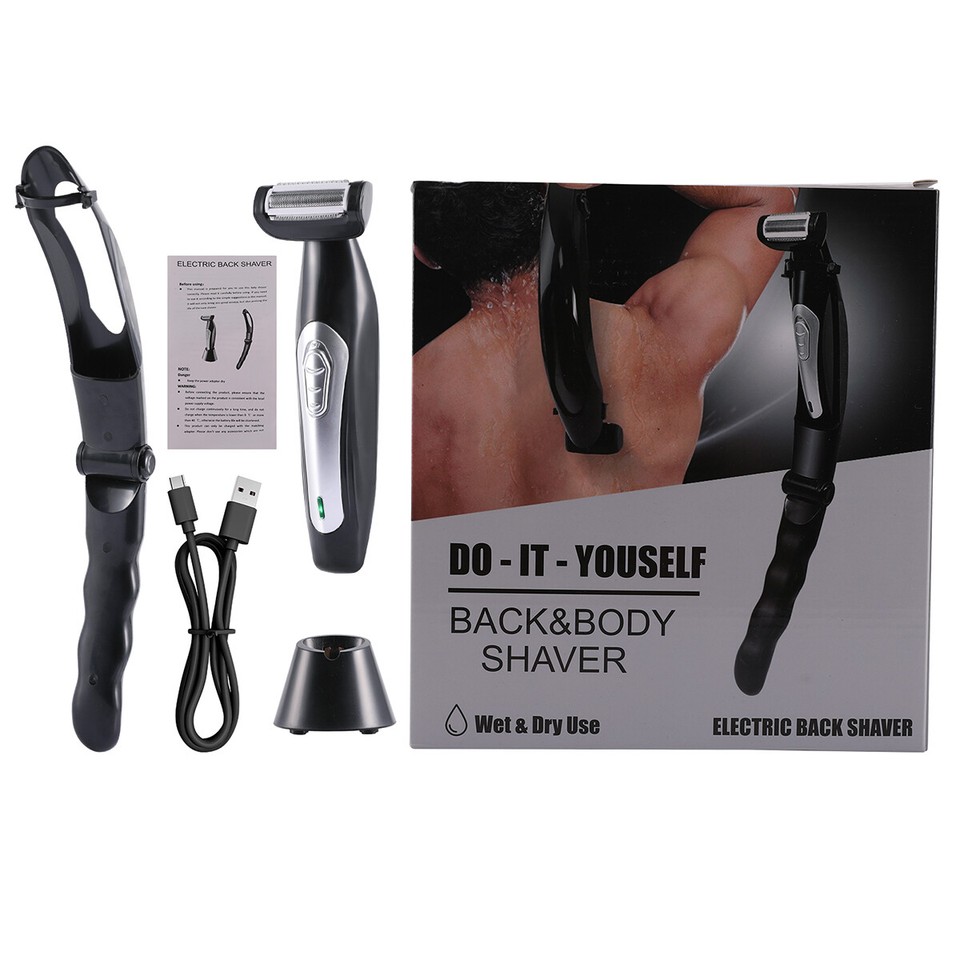 Newest Electric Back Shaver for Men Long Handle Body Hair Removal Razor ...