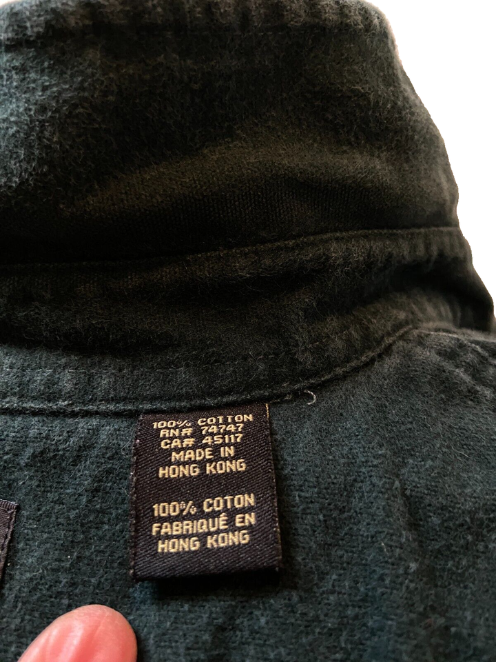 Red Head XL- Reg Men Shirt Jacket 100 Cotto Thick Dark Green Hong Kong ...