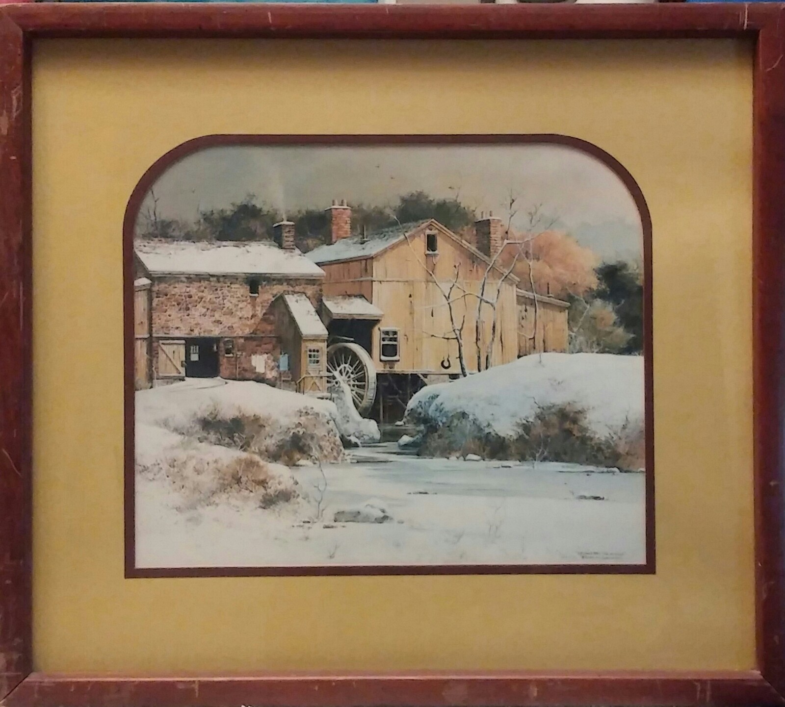 FRANK M. HAMILTON PRINT " RETIRED FOR THE WINTER" FRAMED, Signed Print ...