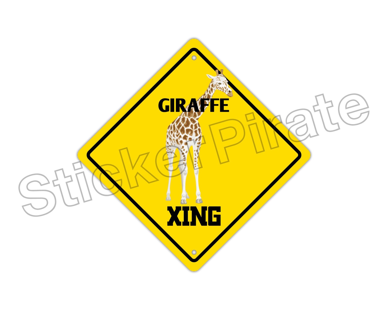 *Aluminum* Giraffe Crossing Funny Metal Novelty Sign 12"x12" | eBay