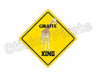 *Aluminum* Giraffe Crossing Funny Metal Novelty Sign 12"x12" | eBay