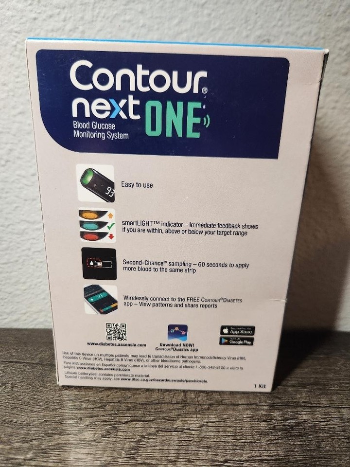 Contour Next One Diabetes Blood Glucose Monitoring System, Bluetooth ...