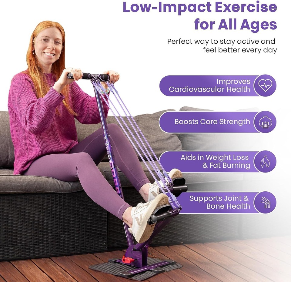 Cardio Core Portable Seated Rowing Stepper Zero Impact Workout Machine Pedal | eBay UK