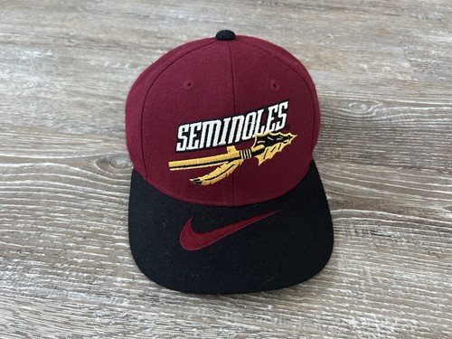 VINTAGE Nike Florida State Seminoles Hat FSU Fitted M/L Big Logo ...