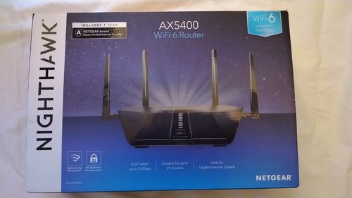 NETGEAR Nighthawk AX5400 Wi-Fi 6 Router RAX50 Gigabit Used once ...