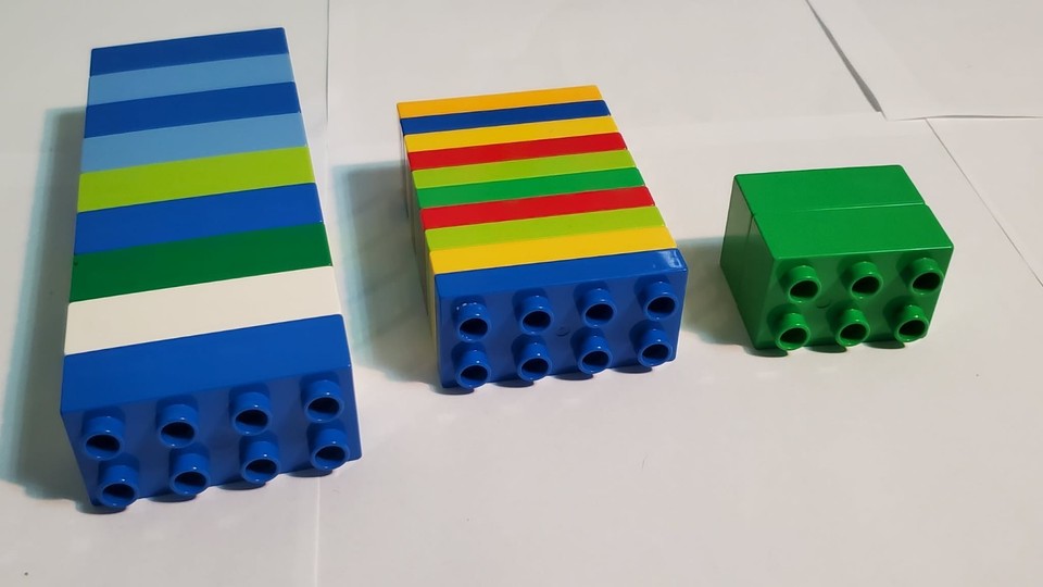 Lego Duplo - Lot Of 21 Classic Colors Bricks Pieces Parts 2x4 3x2 | eBay