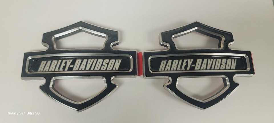 Harley Custom Gas Tank Aluminum Emblems For Touring models 2023.+ BLACK ...