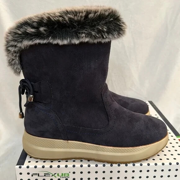 Flexus by Spring Step Waterproof Winter Boots - Navy (EU 41/10-10.5 ...