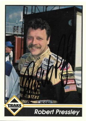 Robert Pressley signed 1992 TRAKS #59 card NASCAR auto card | eBay