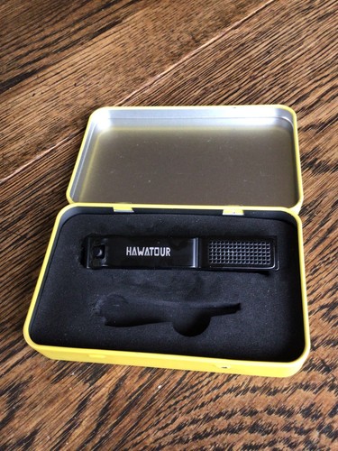 HAWATOUR Nail Clippers, Toenail Clipper in yellow Tin Case, Black ...