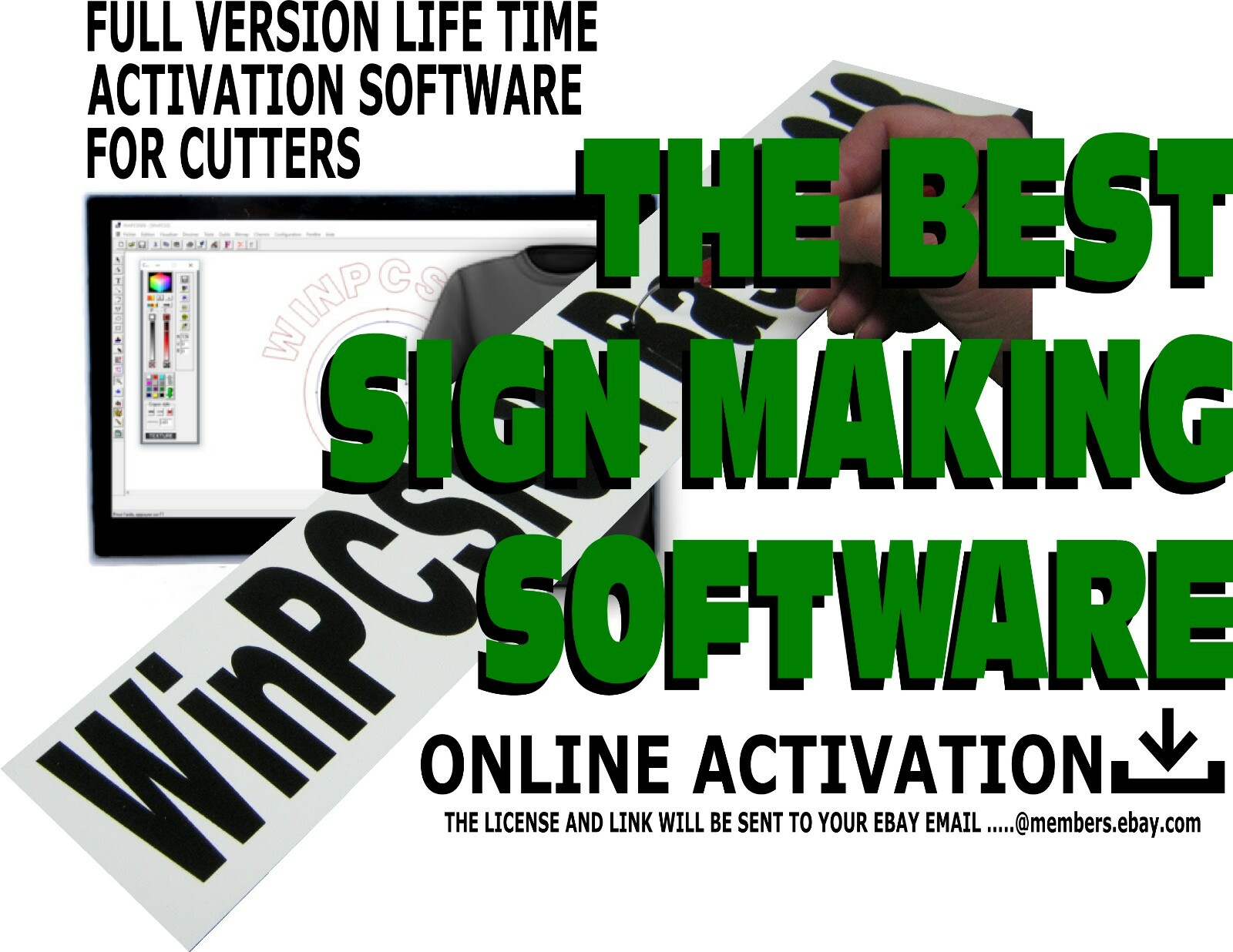 WinPCSIGN Basic 2018 software Vinyl Cutter .DOWNLOADABLE via email | eBay