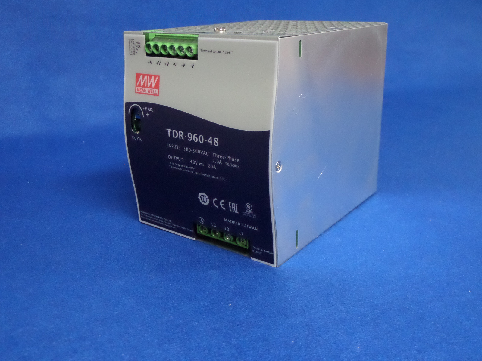 Mean Well Schaltnetzteil TDR-960-48 Input 380-500VAC 3-Phase, Output 48 ...