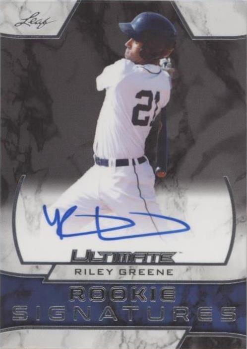 2019 Leaf Ultimate - Rookie Signatures Riley Greene #RS-RG1 (AU, RC ...