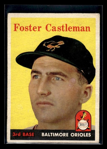 1958 Topps #416 Foster Castleman VG-EX+ Baltimore Orioles | eBay