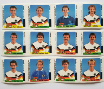 HANUTA - WM - 1990 - 12 verschiedene Sticker - rar | eBay