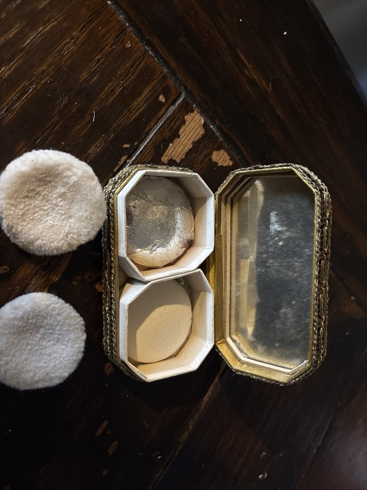 Cute Vintage compact? Box With Two Puff Buttons | eBay