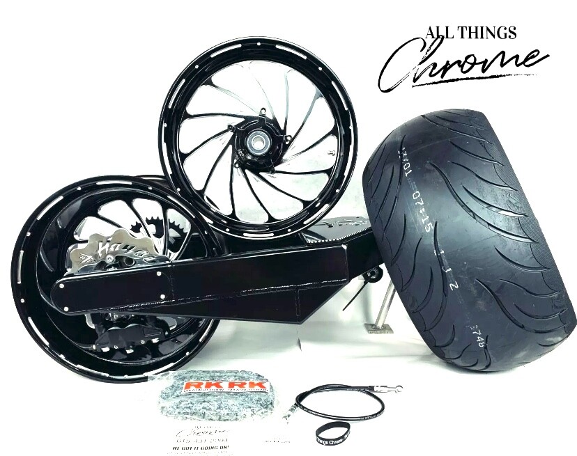 BUSA 360 OSD FAT TIRE KIT BLACK CONTRAST CUT TURBO WHEELS 99-07 SUZUKI ...