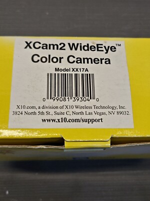 X10 XCam2 WideEye Color Camera Model XX17A Security Camera New Old ...