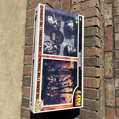 Funko Pop Albums KISS Destroyer Pop Figure Set Walmart Exclusive Glows ...