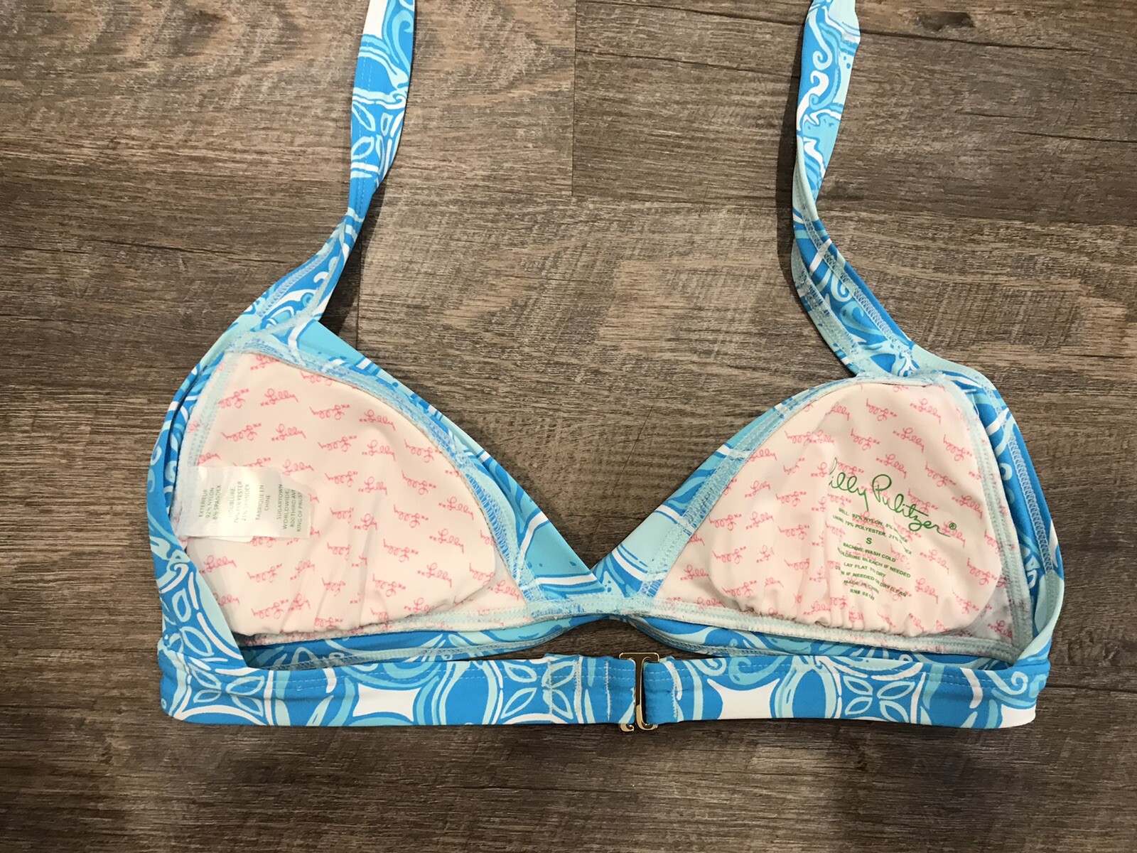 LILLY PULITZER Bailor Bikini String Bikini HALTER Top… - Gem