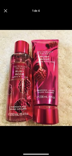 Victoria's Secret Fragrance Mist & Lotion Set 2 RUBY ROSE raspberry ...