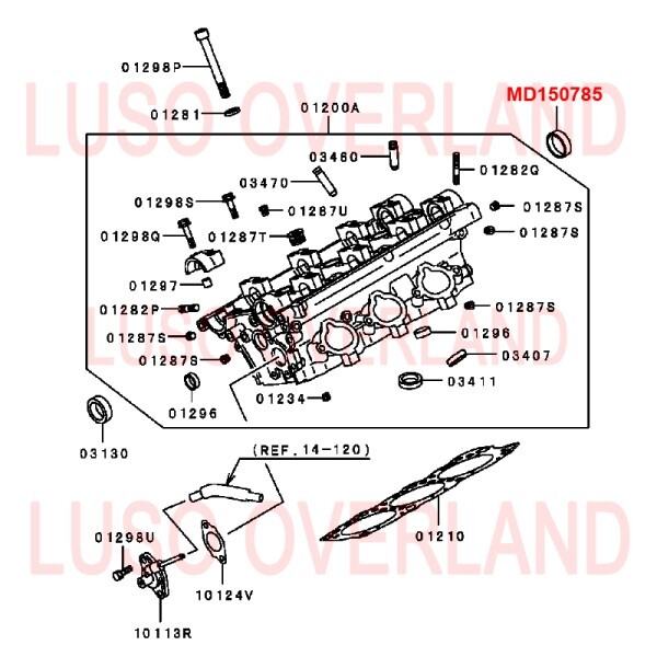 1994-1996 MONTERO Gen2 3.5L DOHC V6 Camshaft Oil Seal, REAR MD150785 ...