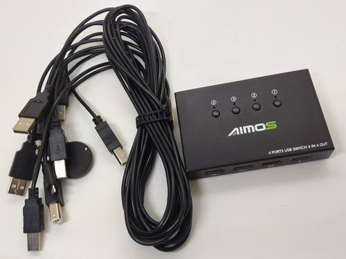 Aimos USB/KVM Computer Device Sharing Switcher 4 Port Box (Z) | eBay