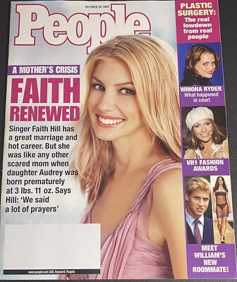 PEOPLE MAG: Faith Hill 2002; BRAND NEW In COLTR SLV + CBB, Free ...