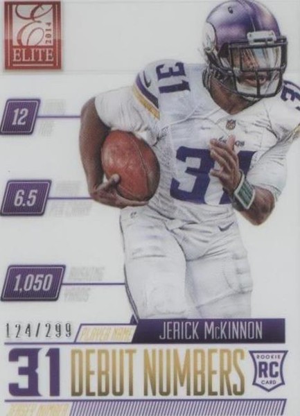 2014 Panini Elite - Rookie Debut Numbers #RN-10 Jerick McKinnon /299 ...