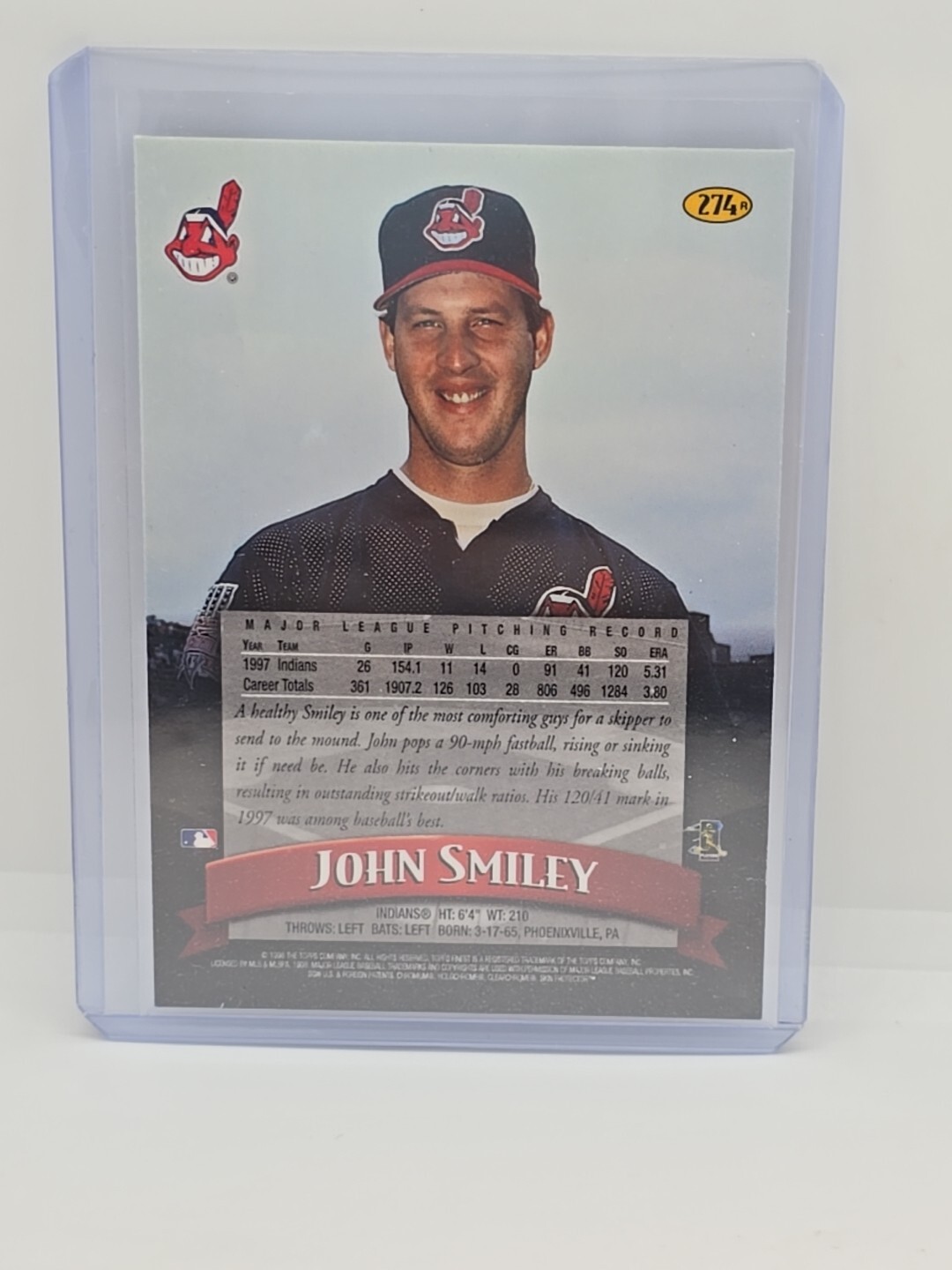 1998 Topps Finest Refractor John Smiley #274 | eBay