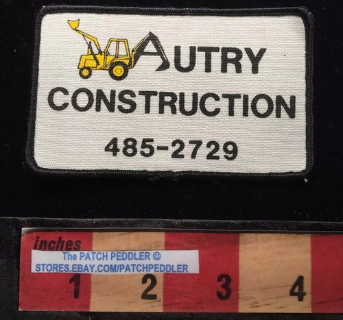 Vtg 1980s Advertising Patch AUTRY CONSTRUCTION ( FAYETTEVILLE NC ...