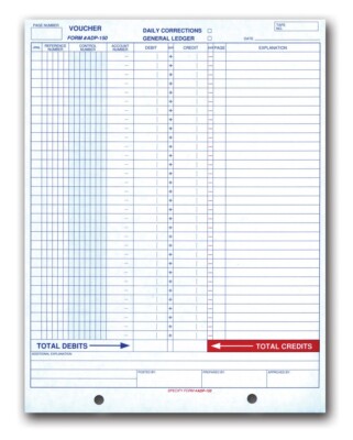 General Journal Voucher - ADP-150 - QTY. 100 | eBay