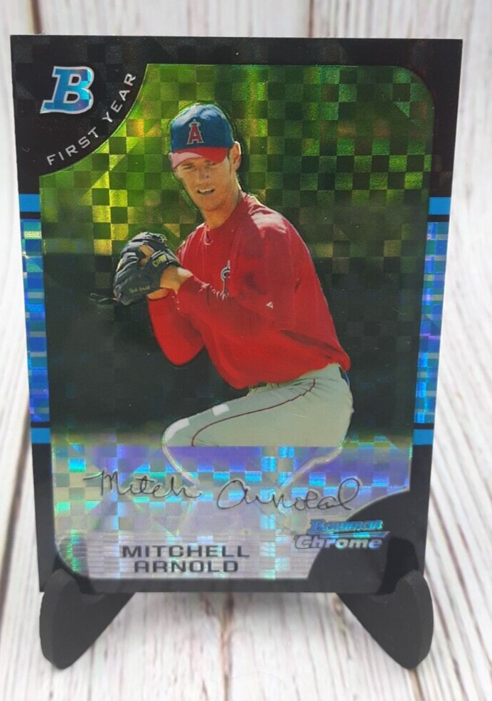 2005 Bowman Chrome MITCHELL ARNOLD X-Fractor Card #307 ANGELS 134/225 ...