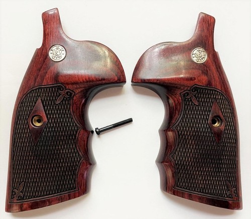 Smith & Wesson S&W K/L Frame Grips Square Butt New Rosewood Checkered ...