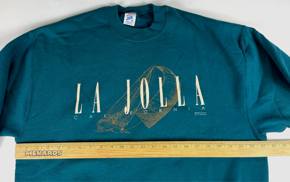 NOS Vintage 90s Jerzees La Jolla Calif. Crewneck Sweatshirt Made in USA ...