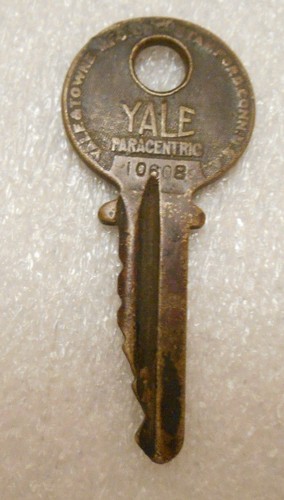 Vintage Old Antique Yale & Towne Paracentric Door Deadbolt Lock Brass ...