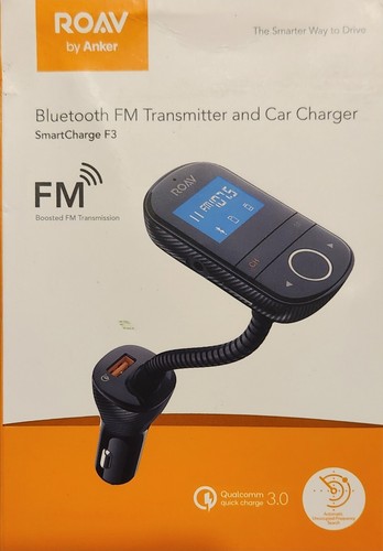 Anker Roav Bluetooth FM Transmitter and Car Charger F3 Smart Charge | eBay