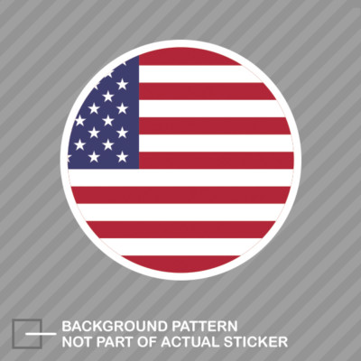 Round American Flag Sticker Decal Vinyl circle USA America stars | eBay